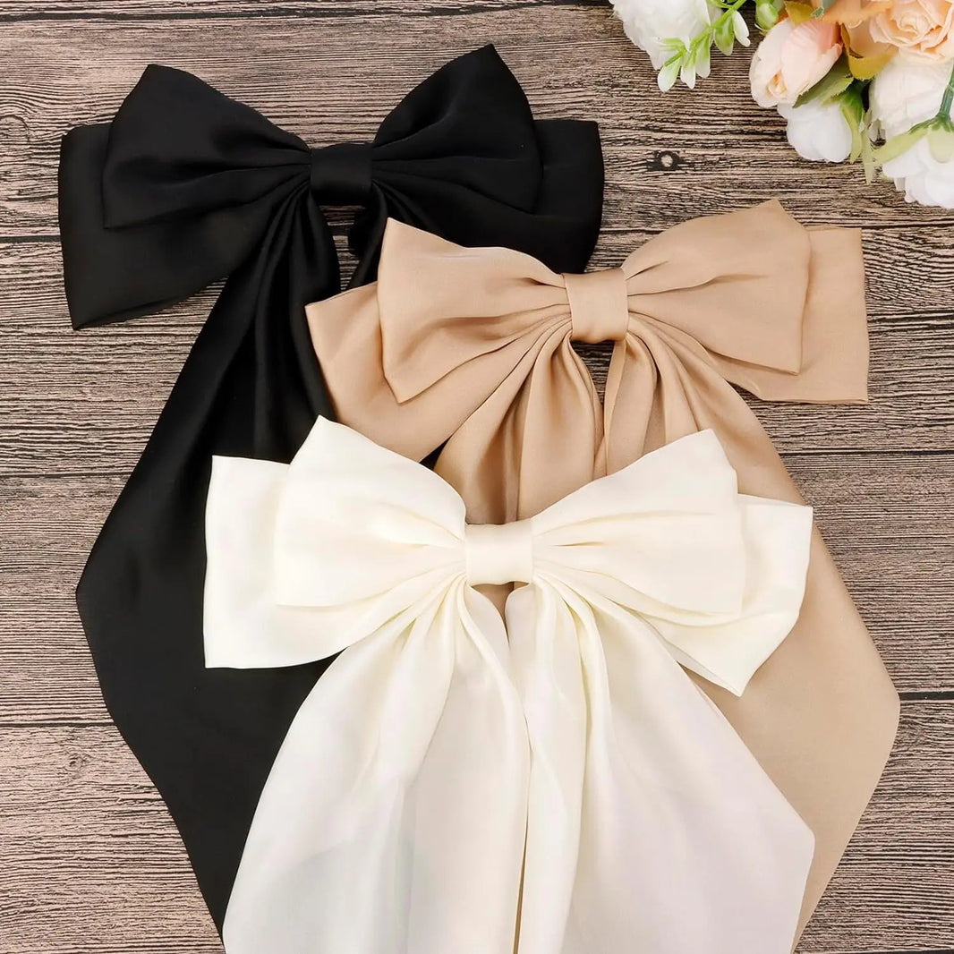 Shop Hair Bow Clips Online in Pakistan - Long Hair Bow Ribbon in ...